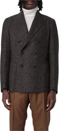 Tagliatore Doppelreihiger Anzugmantel - - Jackets - Herren - Braun - XL