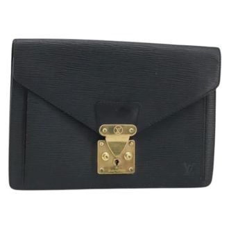 Louis Vuitton Pochette en cuir Epi Pre-owned - Femme - Pre-owned - Noir - Taille: ONE Size