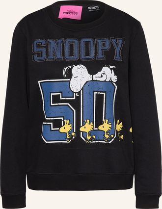 Frog Box Frogbox Sweatshirt Mit Schmucksteinen schwarz