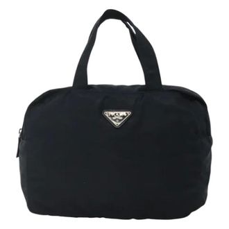 Prada Pre-owned Nylon sacs-main - Femme - Pre-owned - Bleu - Taille: ONE Size
