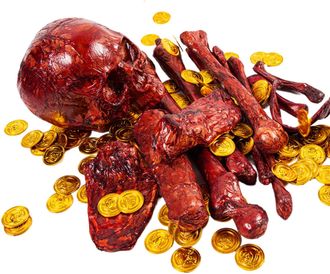 Generico Life Size Skeleton Decoration - Halloween Skull Bone Set, Realistic Haunted House Prop, Party Ornament, Spooky Carnival Display | Outdoor Indoor Lawn 