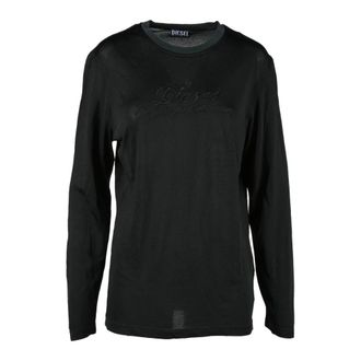 Diesel L&auml;ssiges T-Shirt aus Rayon-Baumwollmischung - - Tops - Damen - Schwarzk - M
