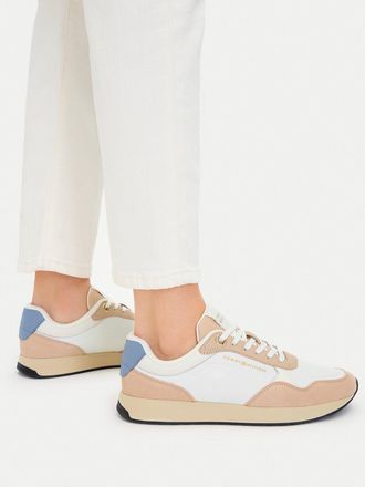 Tommy Hilfiger Sneakers Tommy Hilfiger Mix Material Runner FW0FW08950 &Eacute;cru