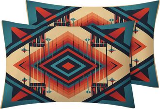 Generic 2er Set Resistent Kissenh&uuml;lle Azteken-Stammes-S&uuml;dwesten Moderne Kopfkissenbezug 40X60cm Kissen Fall, Schlafzimmer, Sofa, Bed