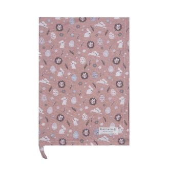 Krasilnikoff Geschirrtuch - KW13223 Playful Easter, solid Rose