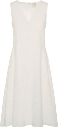 Calvin Klein Robe col V en broderie anglaise - Tofu-Blanc