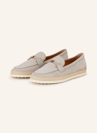 Tod's Tods Loafer Gomma Rafia grau