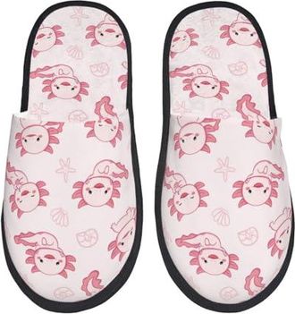 Generic Pantoufles En Feutre Salamandre Axolotl Roses Dr&ocirc;le Doux Pantoufles En Coton R&eacute;utilisables Chaussons DInt&eacute;rieur Pour Int&eacute;rieur Automne Femmes L