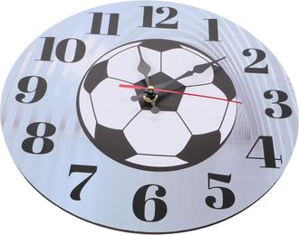 Yardwe Retro Kreative Fu&szlig;ball Thema Wanduhr Stille Dekorative Hause Stumm Uhr F&uuml;r Schlafzimmer Wohnzimmer
