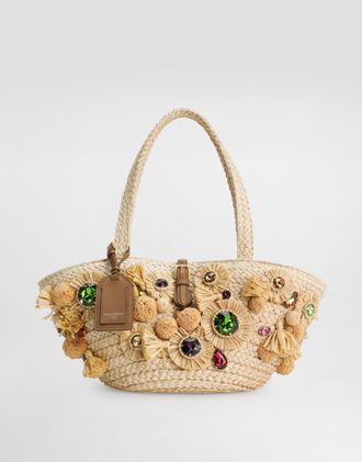 Dolce & Gabbana Korbtasche Capri Aus Stroh - Frau Shopper Mehrfarbig Onesize