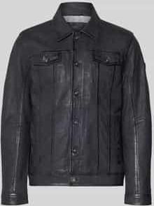 Mauritius Lederjacke aus Schafsnubuk mit Brusttaschen Modell MEDDO