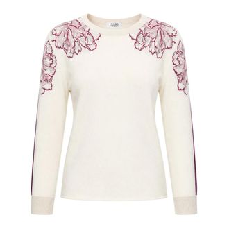 Liu Jo Femme, Pulls, Blanc, Taille: 38 FR Pull col rond