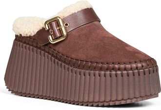 Chlo&eacute; Nama Wedge Mule - Brown