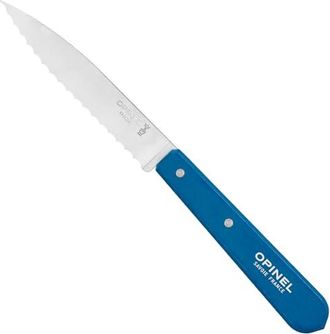 Opinel Opinel - Couteau crant&eacute; &agrave; tomates 10 CM manche bois bleu N&deg;113 - OPINEL