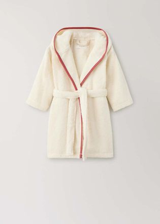 Mango Peignoir enfant coton avec liser&eacute; contrastant violet clair/pastel - Home - 1-2 - MANGO HOME