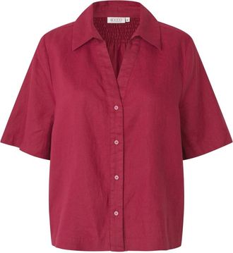 Masai Femme, Blouses et Chemises, Rouge, Taille: 44 FR Short Sleeve Shirt