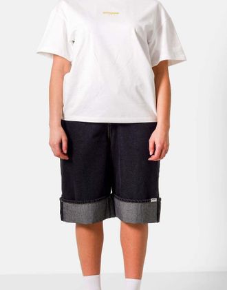 Sixth June Revers - Jeansshorts in Schwarz