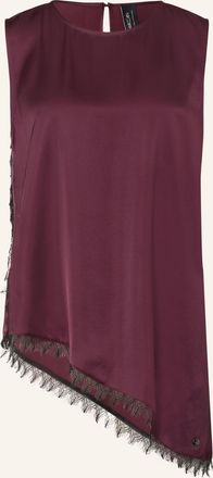 Marc Cain Satintop Mit Spitze rot