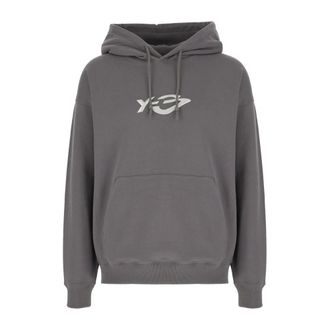 Yohji Yamamoto French Terry Liquid Logo Hoodie - - Sweatshirts & Hoodies - Herren - Grau - S