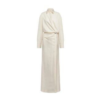 Dondup Langes Hemdblusenkleid - - Dresses - Damen - Wei&szlig; - S