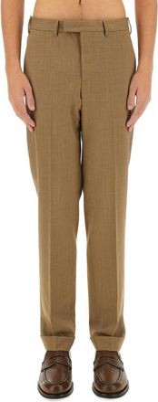 Pantaloni Torino Straight-Leg Virgin Wool Blend Trousers - Beige
