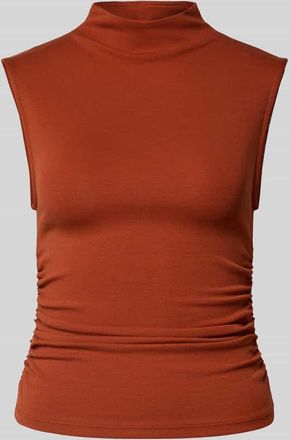 Gina Tricot Top mit Stehkragen und Raffungen