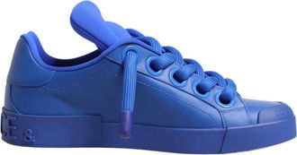 Dolce & Gabbana Homme, Chaussures, Bleu, Taille: 44 EU Portofino Low Top Baskets