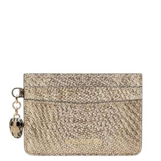 Bulgari Pre-owned &Eacute;tui &agrave; cartes en cuir Serpenti Forever - Femme - Pre-owned - Jaune - Taille: ONE Size