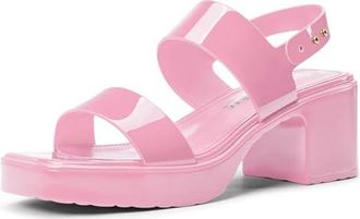 Castamere Femmes Carré Bout Bloc Chunky Talon Heel Plate-forme Lanières Cheville Sandales Dress Décontracté Party Chaussures 6.5 CM Heels Rose 40 EU