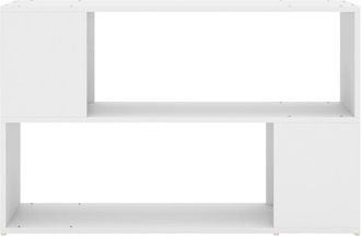 Generic Offene B&uuml;cherregale, Freistehend, Platzsparendes Aufbewahrungsregal aus Holzwerkstoff f&uuml;r B&uuml;cher, Dekoration und Medien (Wei&szlig;)