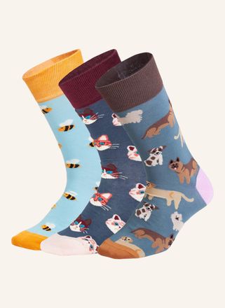 DillySocks Dillysocks Socken Cute Animal Crew (3er Box) grau