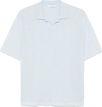 Cruciani Strukturiertes Strick-T-Shirt - Blau