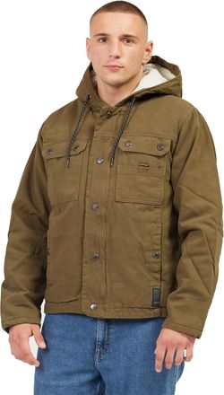 Indicode Herren Worker Jacke Jacket Santon Arbeitsjacke gef&uuml;ttert 6 Taschen Winterjacke, Army Gr.4XL
