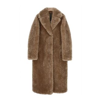Notyz Kunstpelz Shearling Mantel Braun - - Jackets - Damen - Braun - 2XL