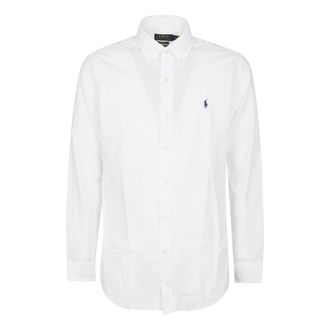 Polo Ralph Lauren Homme, Chemises, Blanc, Taille: L Long Sleeve Sport Shirt