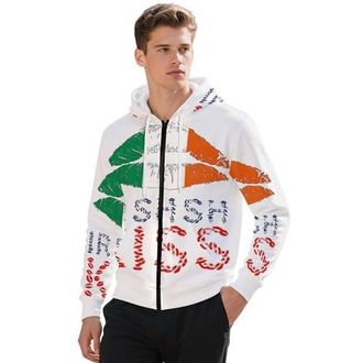 Generic Veste &Agrave; Capuche Homme Enti&egrave;rement Zipp&eacute;e Irlande Imprim&eacute; Drapeau Cardigan D&eacute;contract&eacute; V&ecirc;tements De Sport Adolescent Veste Scolaire Gar&ccedil;on Design avec 