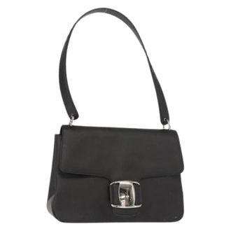 Ferragamo Sac bandouli&egrave;re en cuir Pre-owned - Femme - Pre-owned - Noir - Taille: ONE Size