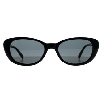 Saint Laurent Cat Eye Womens Gl&auml;nzend Schwarz Grau SL 822
