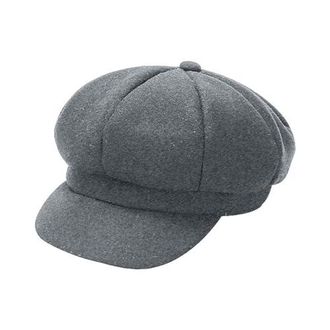 Generic Chapeau femme automne et hiver chaud mode laine b&eacute;ret peintre chapeau d&ocirc;me chapeau chapeau cuir femme, gris, Taille unique