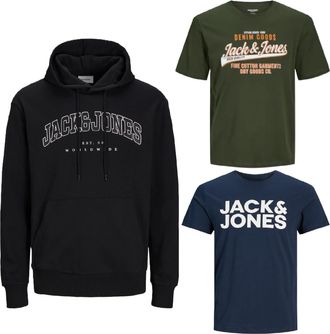 Jack & Jones Herren - Big Size Box 3 teilig - Sweat Hoodie Pullover T Shirt &Uuml;bergr&ouml;&szlig;e Plus Size 3XL 4XL 5XL 6XL 7XL 8XL zr99a (7XL, BigSize Box 22)