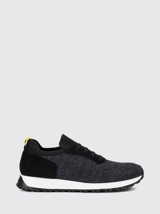 Doucal's Low-Top-Sneakers aus Wollmischung und Veloursleder mit gezackter Sohle