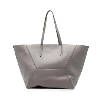 Brunello Cucinelli Femme, Sacs, Gris, Taille: ONE Size Sac Shopping en Cuir