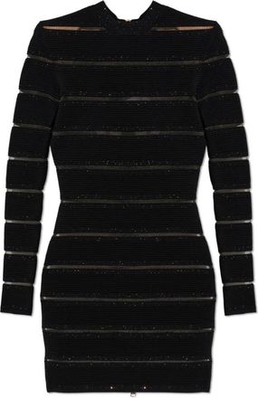 Balmain Femme, Robes, Noir, Taille: 36 FR Robe &agrave; sequins scintillants