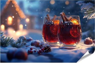 Islandburner XXL Bild Poster Gl&uuml;hwein am Weihnachtsmarkt Premium Bilder Fotodruck