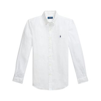 Polo Ralph Lauren Leichtes Leinenhemd f&uuml;r sonnige Tage - - Shirts - Herren - Wei&szlig; - XL