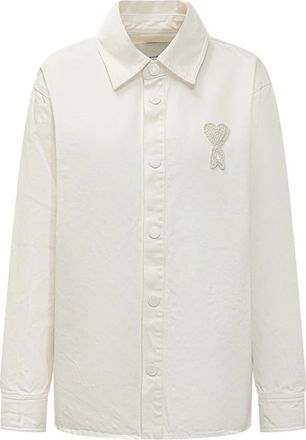 Ami Femme, Blouses et Chemises, Beige, Taille: 34 FR De Coeur Overshirt