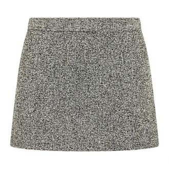 Michael Kors Femme, Jupes, Multicolore, Taille: 40 FR Mini-jupe en tweed m&eacute;lang&eacute; de coton