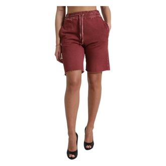 Dolce & Gabbana Femme, Shorts, Brun, Taille: 36 FR High Waist Sweatshorts