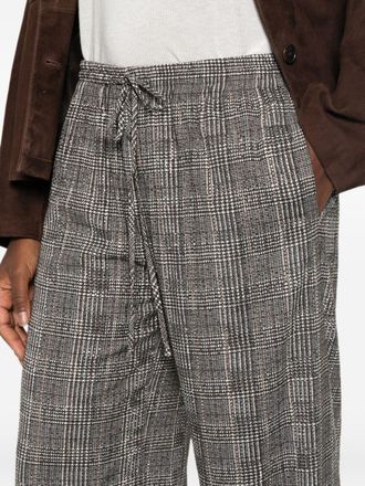Ermanno Scervino Checked Wool Trousers - Grey