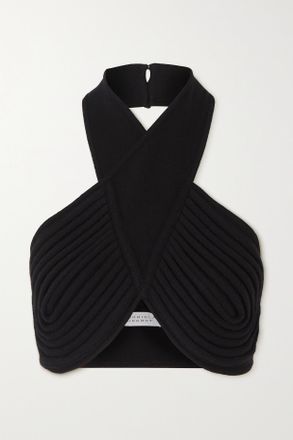 Gabriela Hearst Haut Dos Nu Raccourci En Laine M&eacute;rinos C&ocirc;tel&eacute;e Eris - Noir